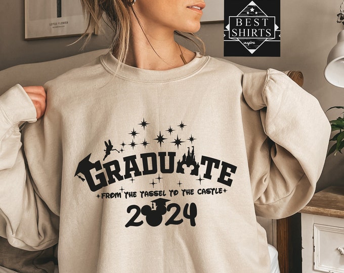 Disney Graduation Sweatshirt, Disney 2024 Graduation Sweatshirt,disney ...
