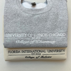 Custom College Embroidered Sweatshirt/hoodie and Comfort Colors® Shirt ...