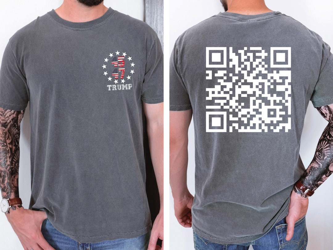 Trump Dance Troll QR Code T Shirt, Viral Trump 45 47 Comfort Colors ...