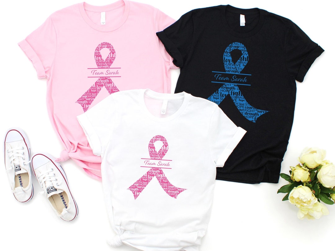 Personalized Team Cancer Shirt, Ovarian Cancer Support Team Shirt ...