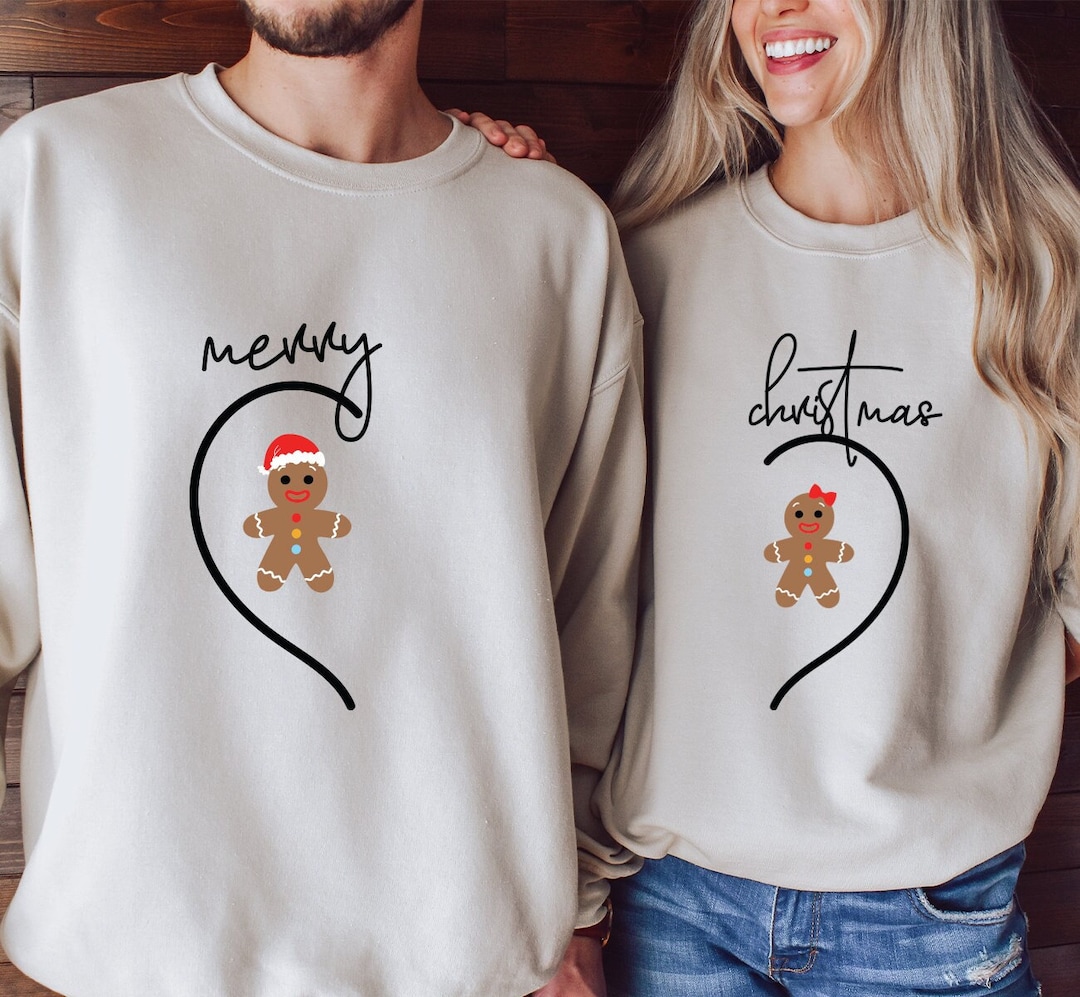 Christmas Couple Merry Christmas Sweatshirt, Christmas Couple Matching ...