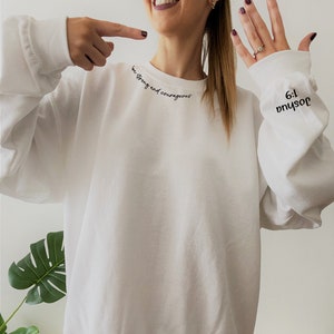 Joshua 1 9 Sweatshirt / Hoodie, Christian Sweater, Religious Crewneck ...