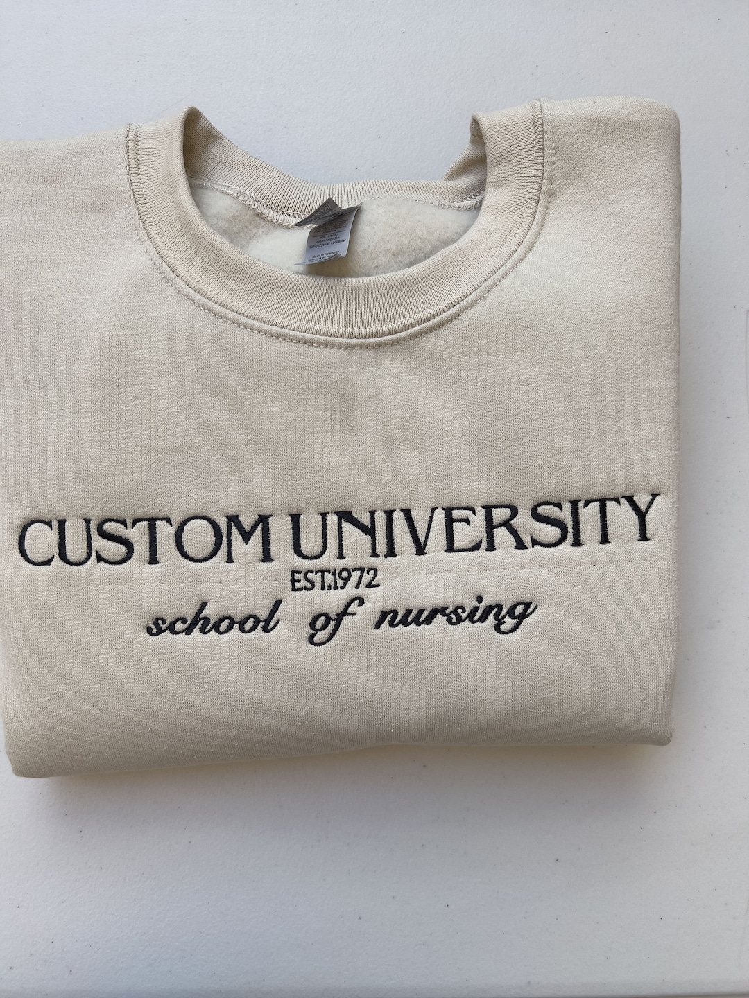 Custom College Embroidered Sweatshirt/hoodie and Comfort Colors® Shirt ...