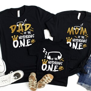 Notorious One Birthday Family Shirts, Personalized Notorious One First ...