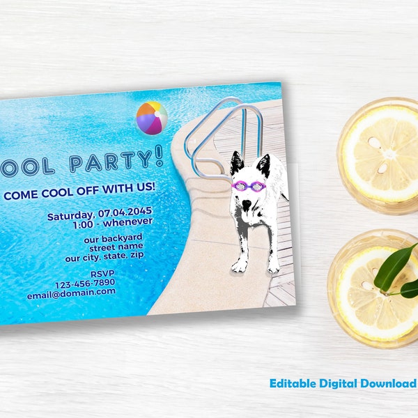 Dog Party Invitation - Etsy