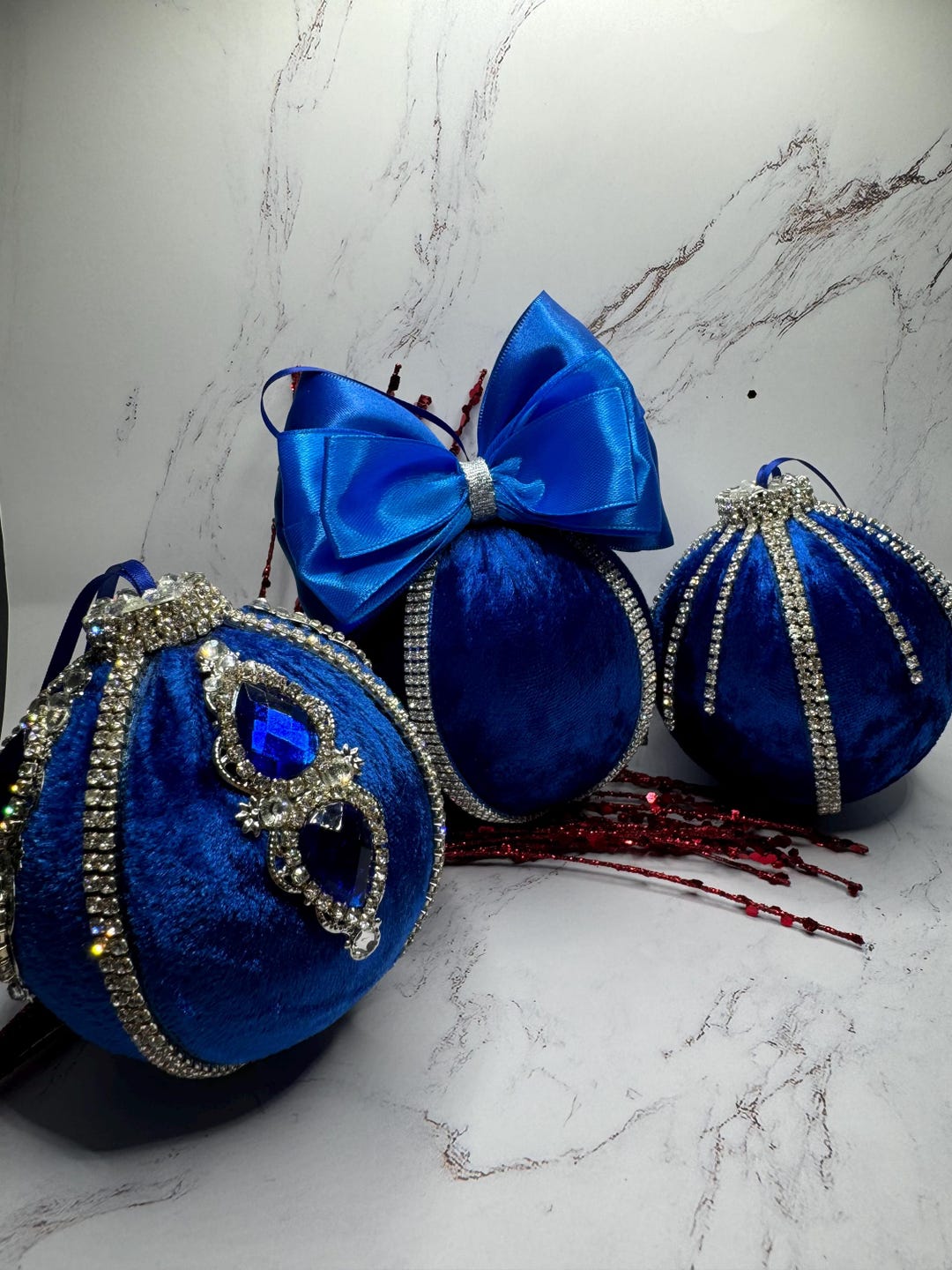 Set of Handmade Christmas Tree Balls - Etsy