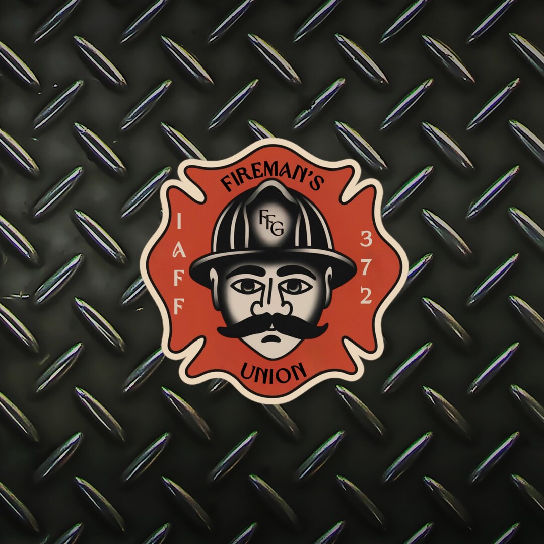Personalized Vintage IAFF Union Firefighter Sticker - American ...