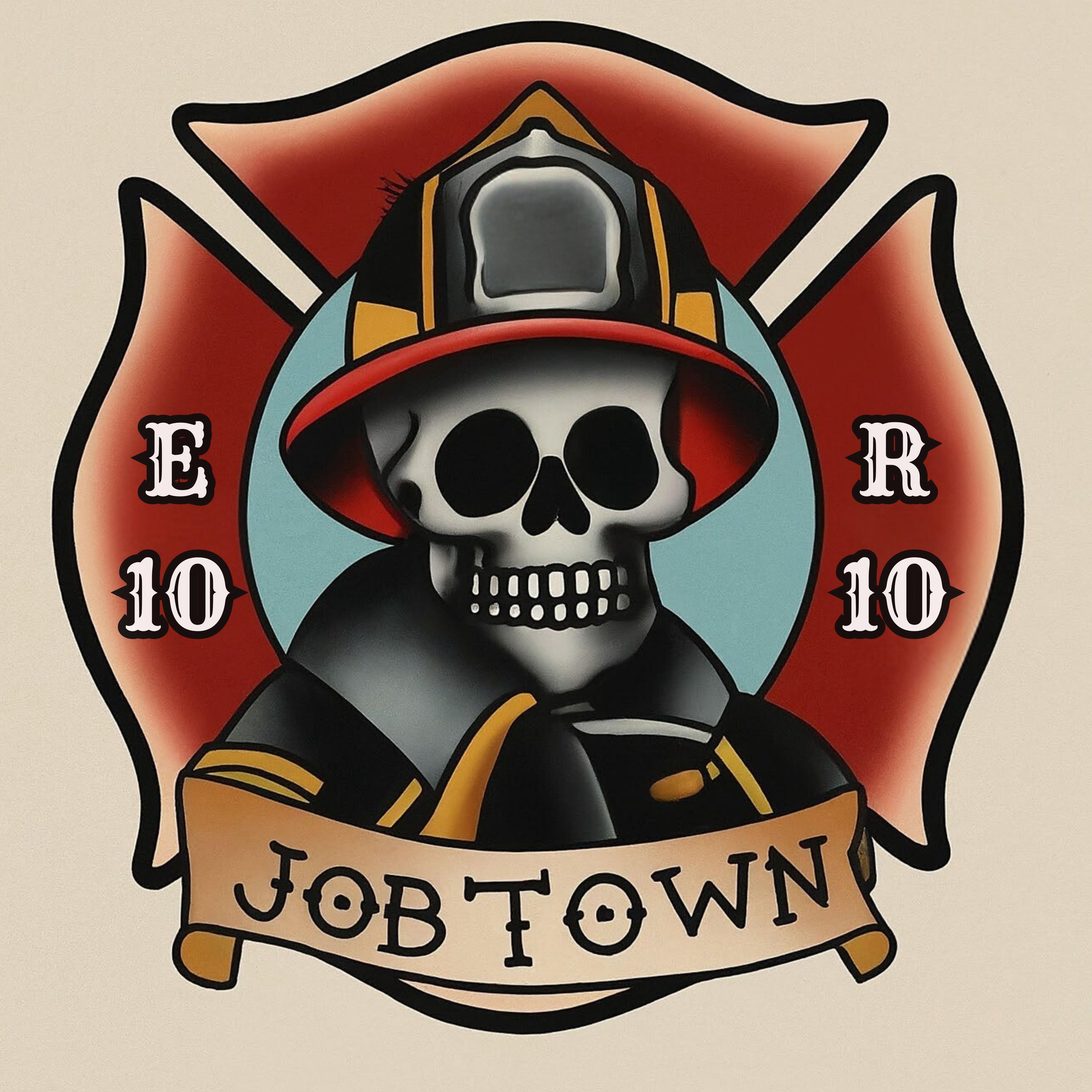 Customizable Firefighter Tattoo Sticker: American Traditional Skeleton ...