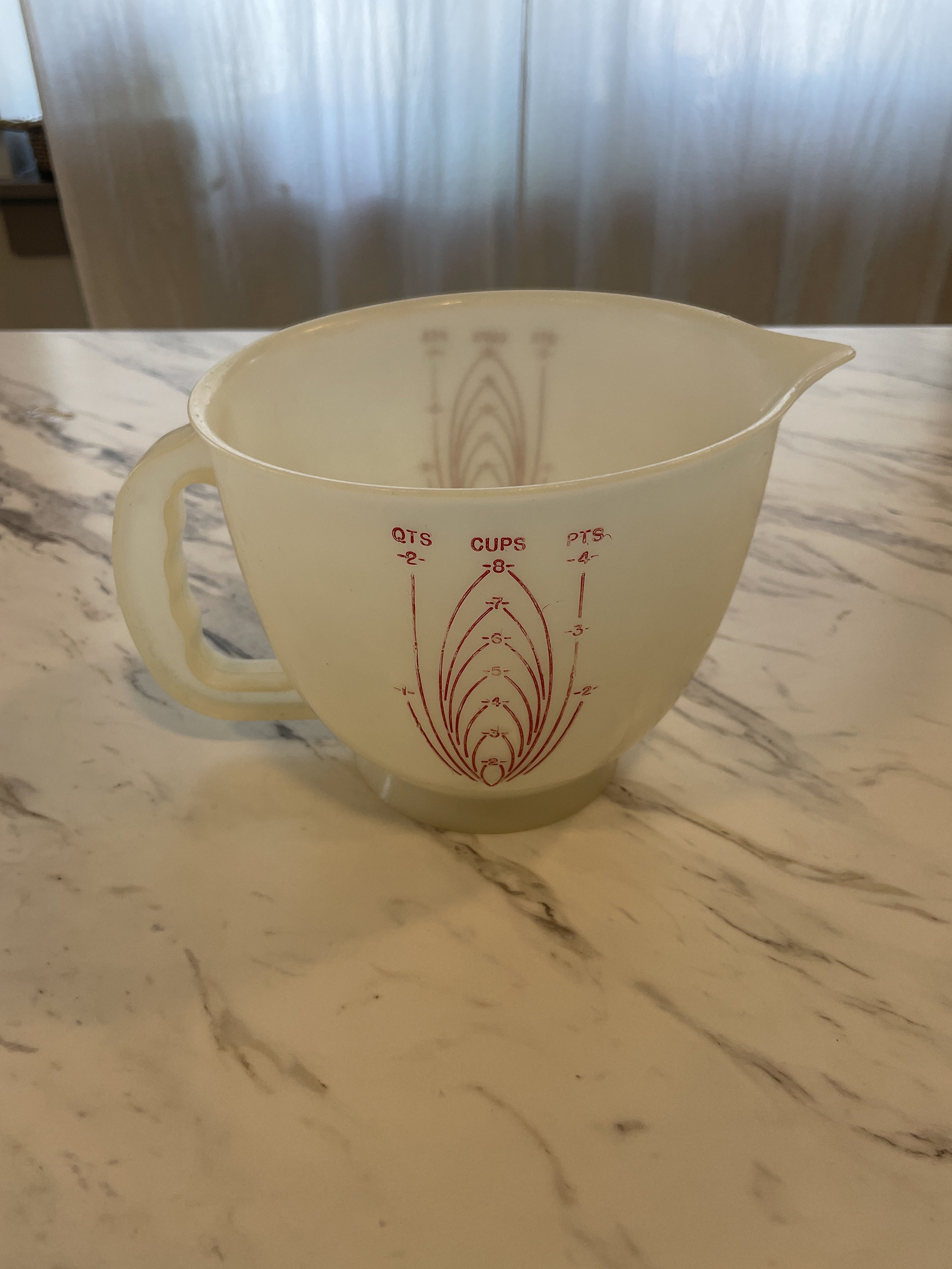Vintage Tupperware Mix-n-store 8 Cup Measuring Pitcher Batter Bowl 500 ...