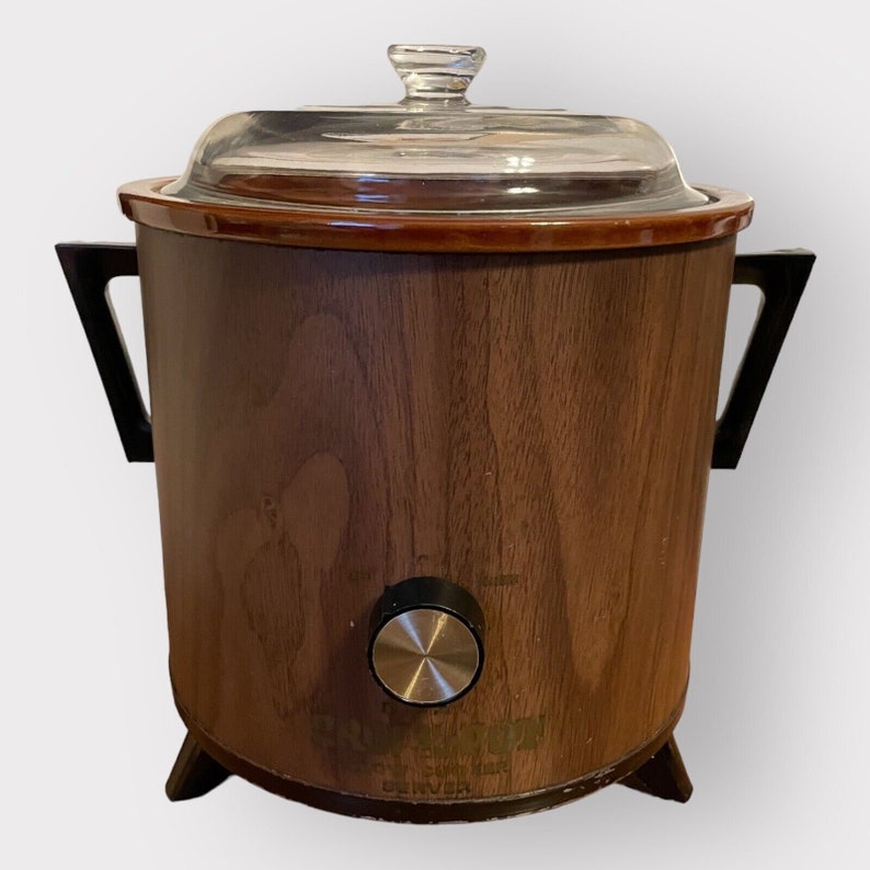 Vintage Wood Rival Crock Pot Slow Cooker Server Model 3101/2 With Lid ...