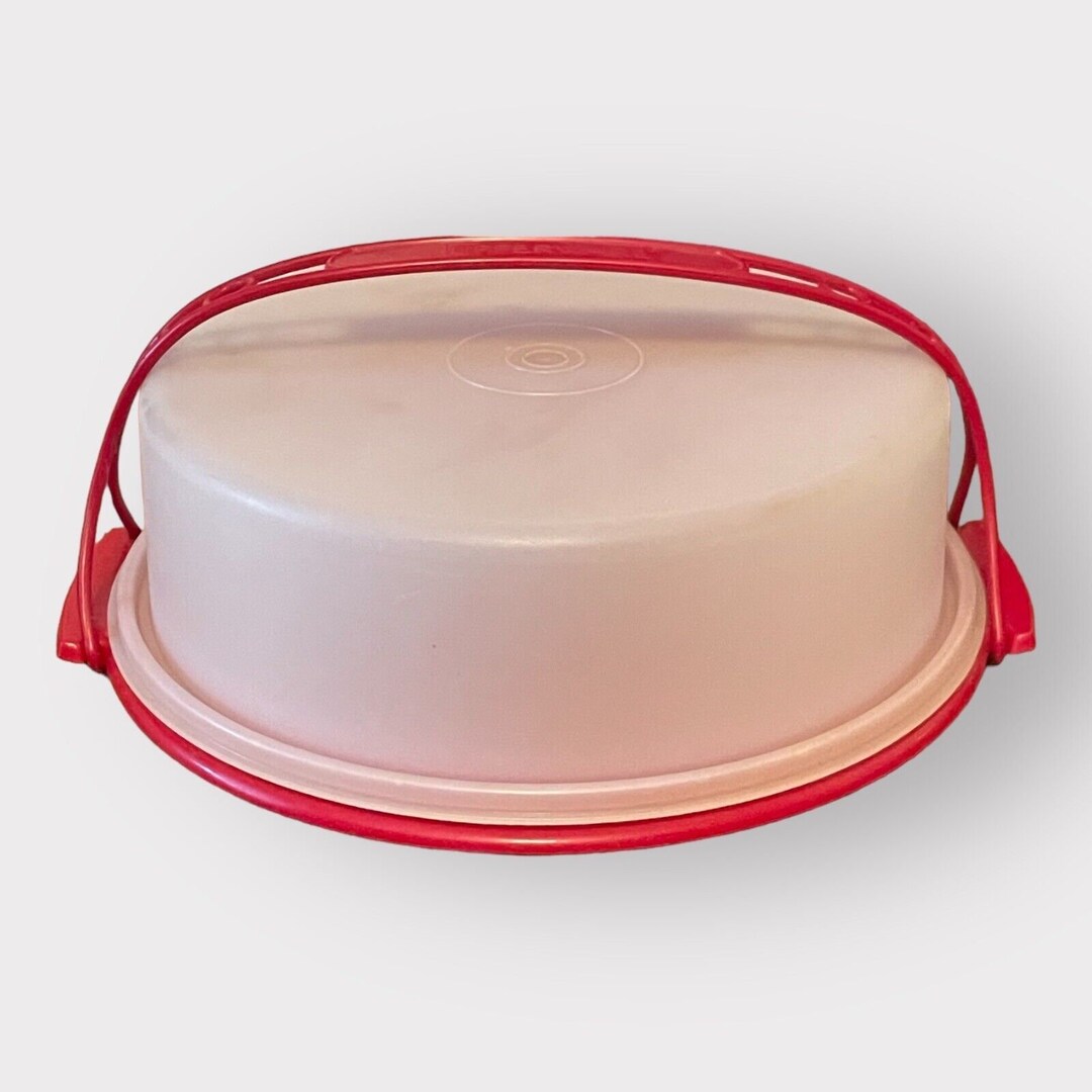 Vintage Tupperware 719-2 Red Cake/ Pie Carrier With Lid and Handle - Etsy