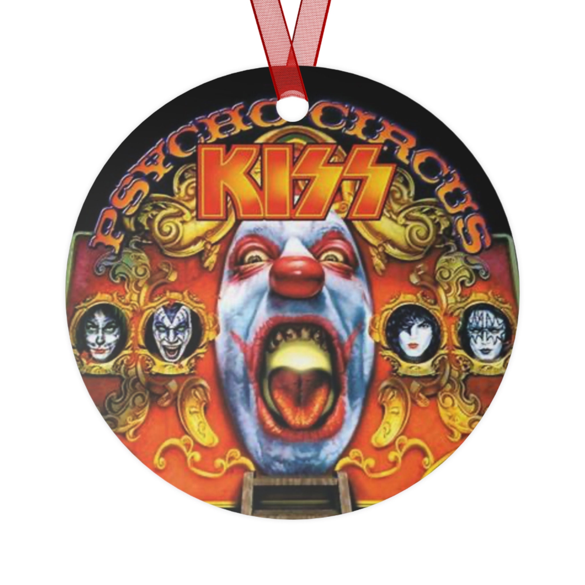 Psycho Circus Kiss the Band Logo Christmas Tree Stocking Stuffer Metal ...