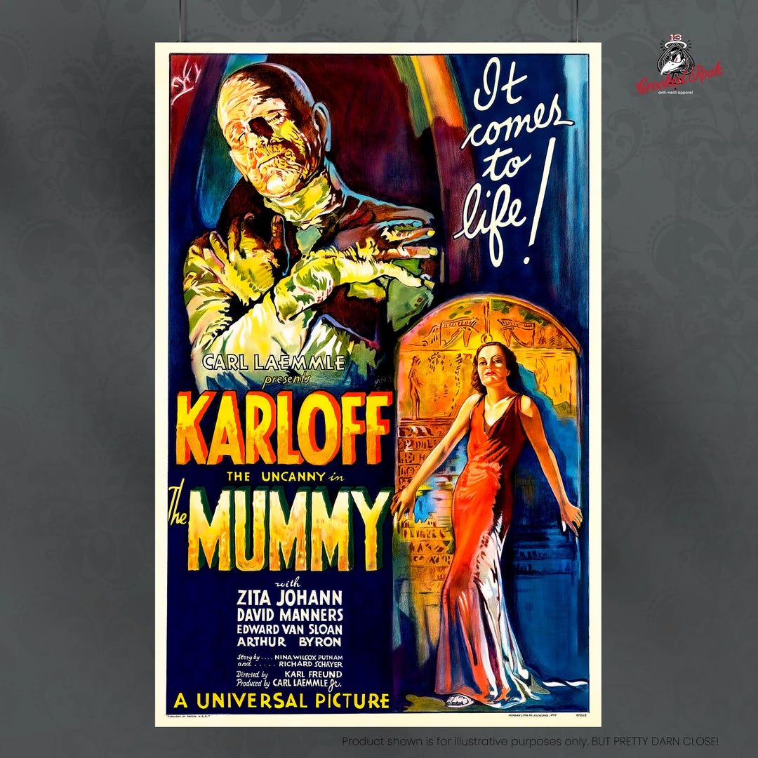 New Vintage Retro Horror Movie Poster | the Mummy | Boris Karloff ...