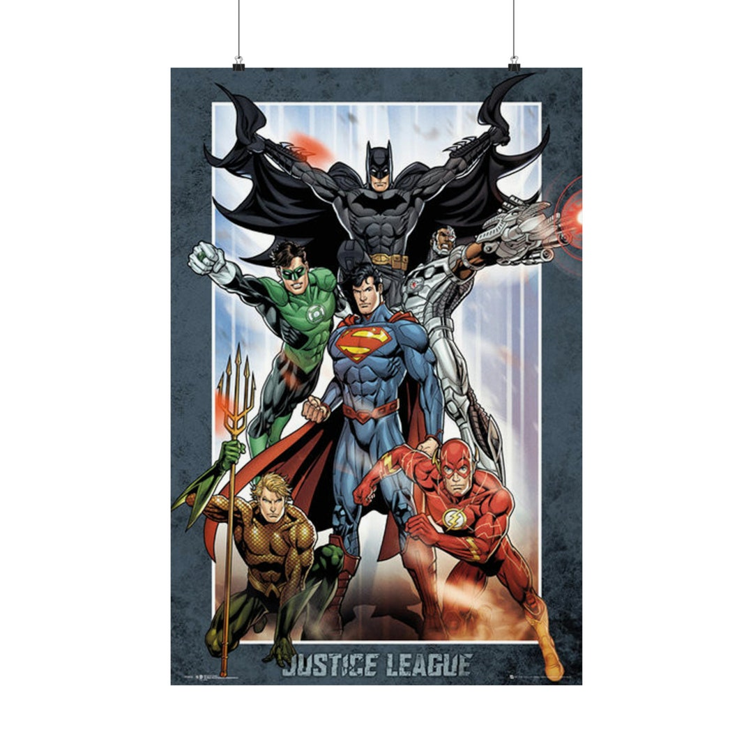 Justice League Retro Premium Matte Vertical Posters - Etsy