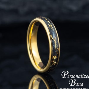 4mm Cosmic Galaxy Ring, Tungsten Wedding Ring Woman, Space Galaxy ...