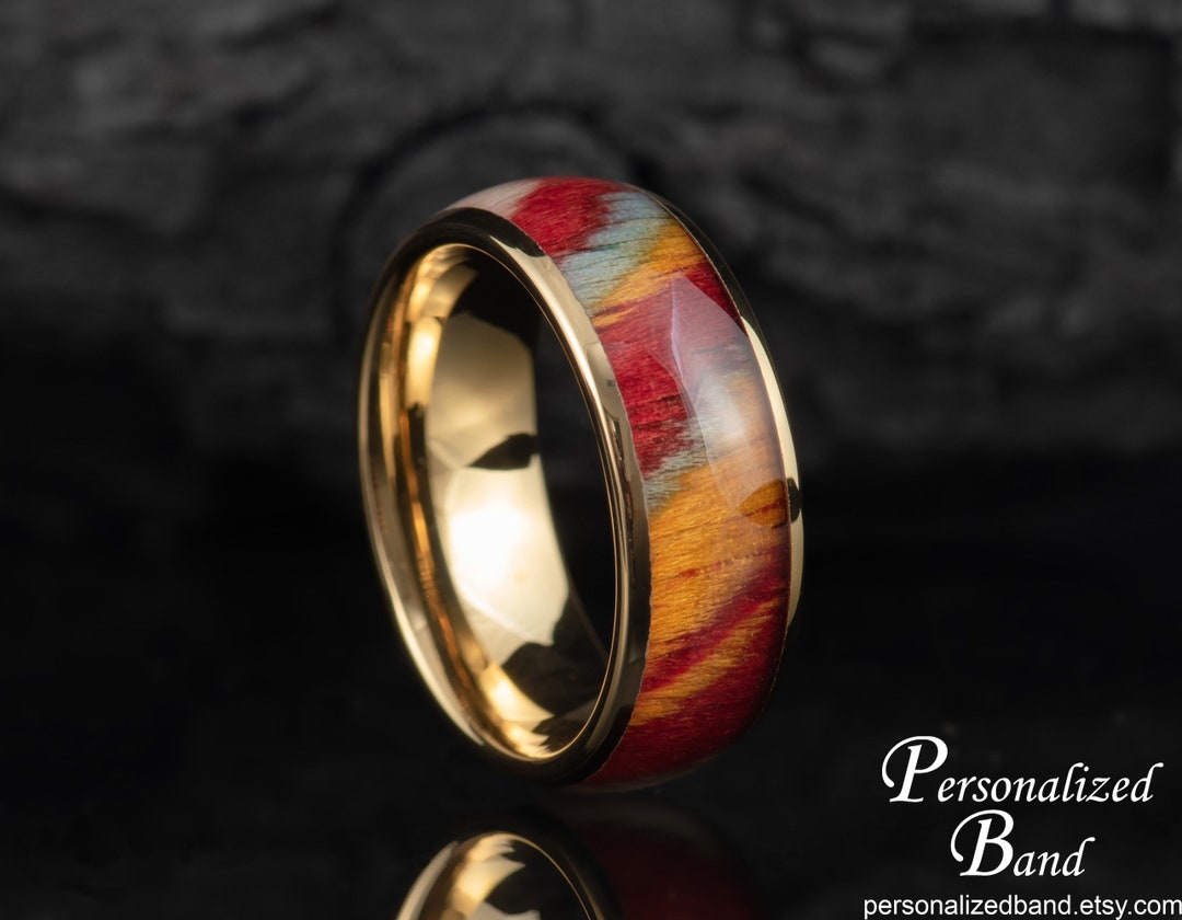 Personalized Gold Wedding Band for Men, Custom Engrave Promise Ring for ...