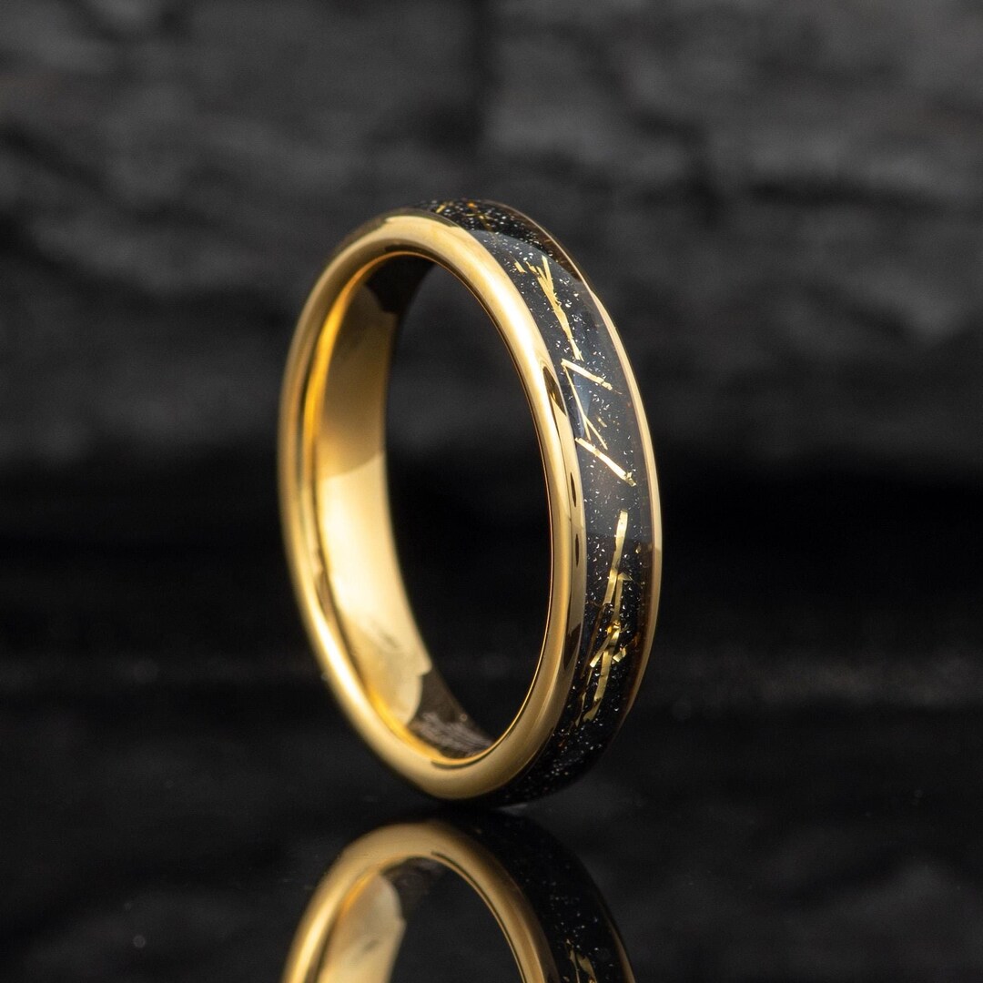 4mm Cosmic Galaxy Ring, Tungsten Wedding Ring Woman, Space Galaxy ...