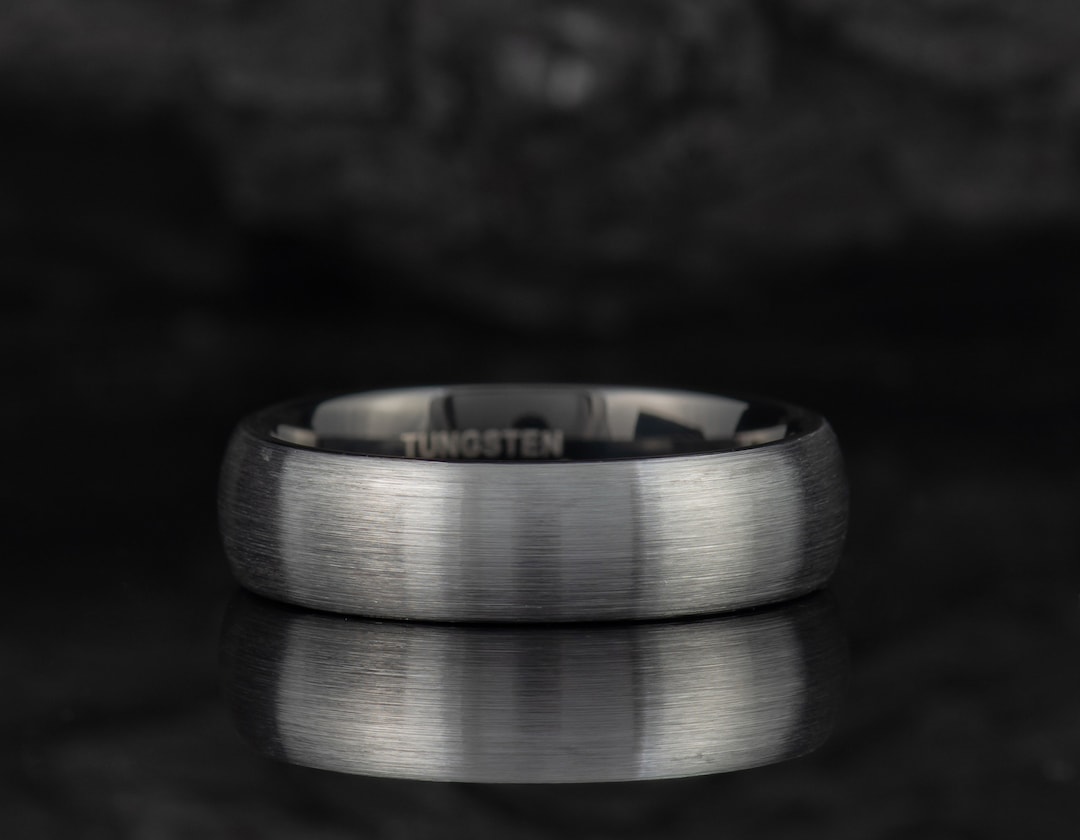 Men's Tungsten Wedding Ring Personalized Wedding Band - Etsy