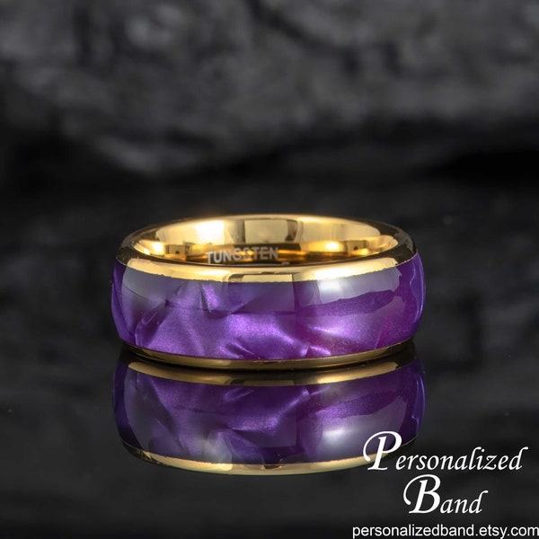 Purple Gold Ring - Etsy