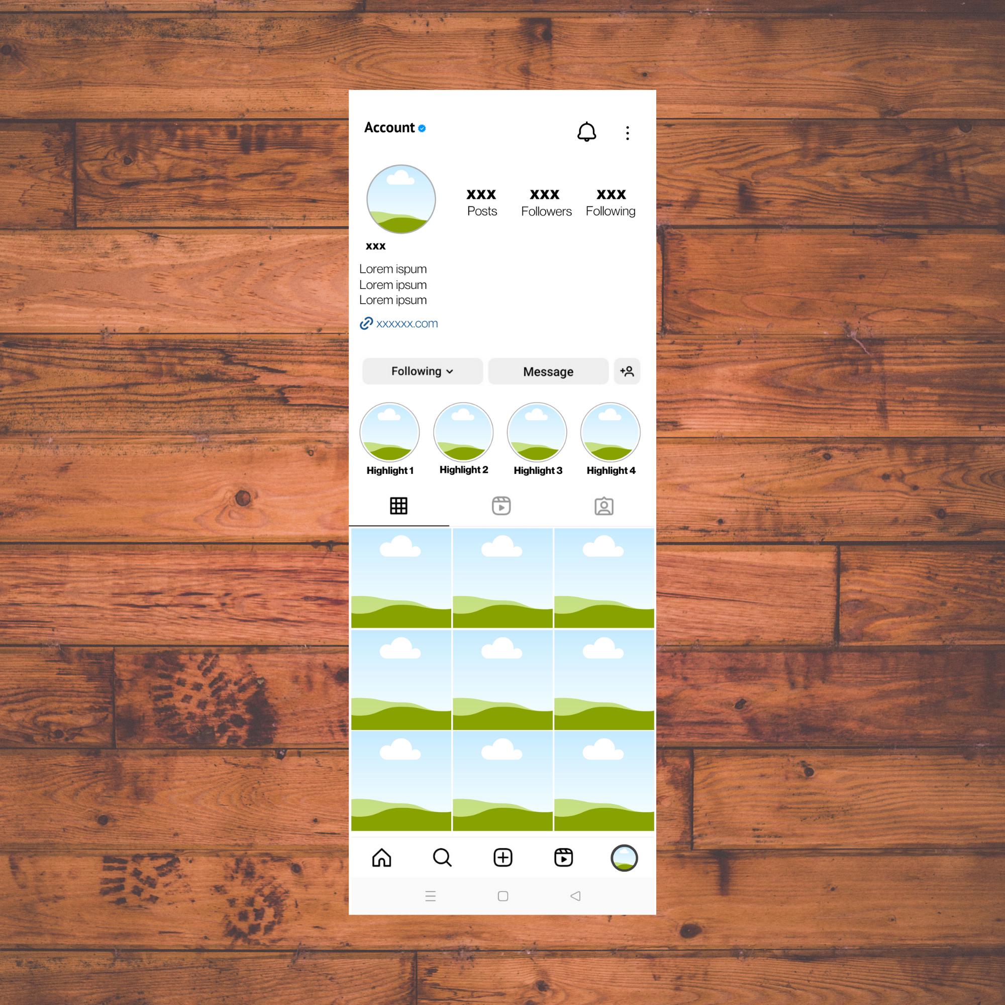 Instagram Profile Mockup | Instagram Layout Grid | Instagram Profile ...