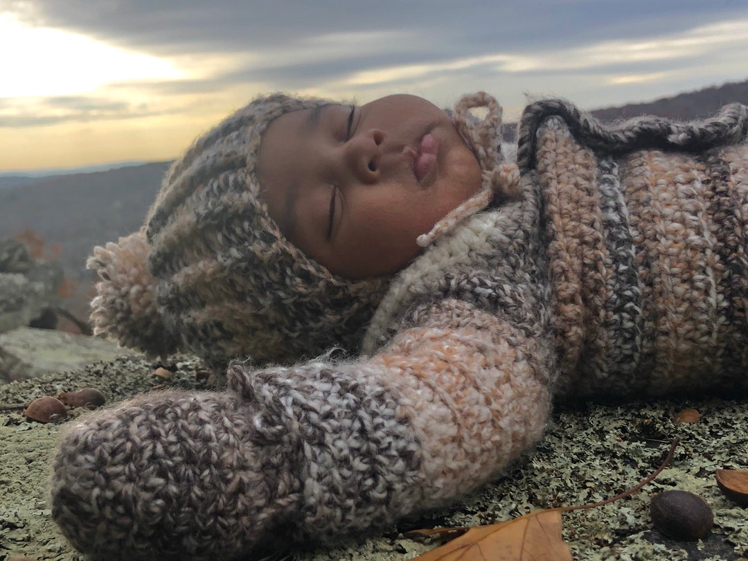 Infant Mittens With Pull String to Stay on Little Hands - Crocheted ...