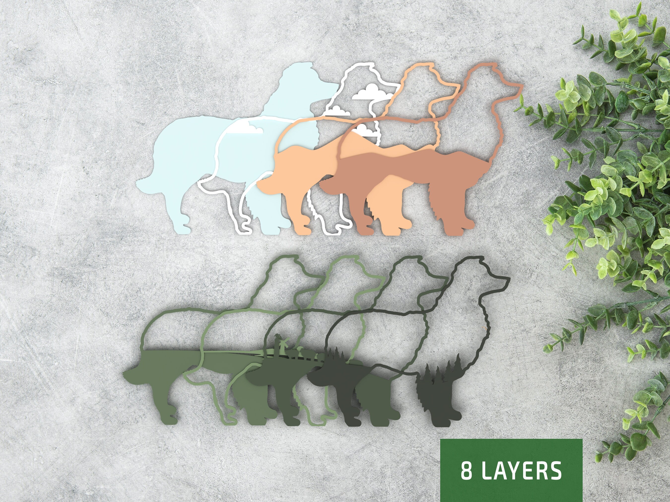 Farm Dog Layered SVG Laser Cut File, Multilayer Svg, 3d Svg, Glowforge ...