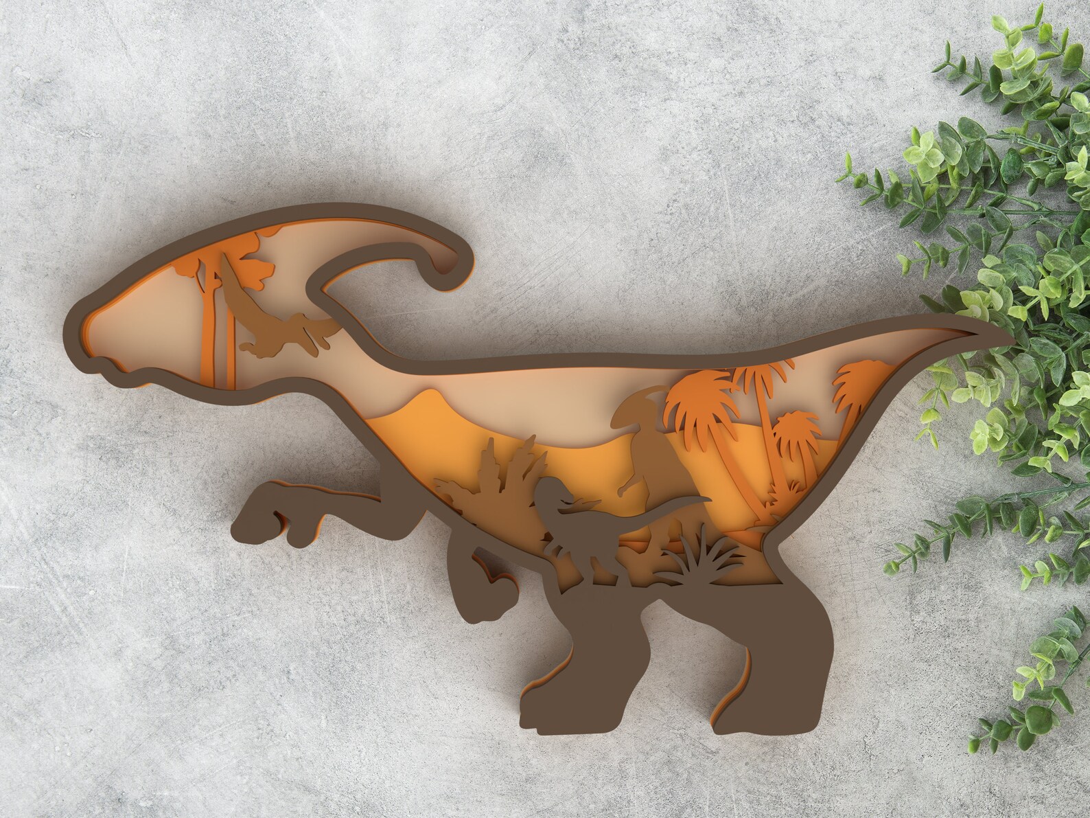 Dinosaurs Bundle Layered SVG Laser Cut File, Glowforge , Multilayer 3d ...