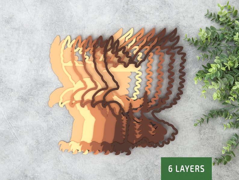 Eagle Layered SVG, Laser Cut Files, Multilayer Svg, Cricut Files ...