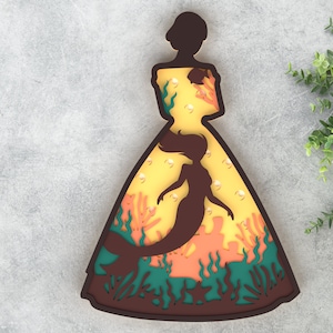 Princess Bundle Layered SVG Laser Cut File for Glowforge , Multilayer ...