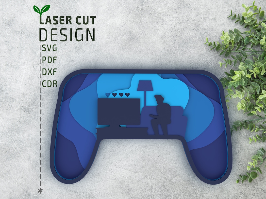 Video Game Controller SVG Laser Cut Files, Layered SVG, Multilayer Svg ...