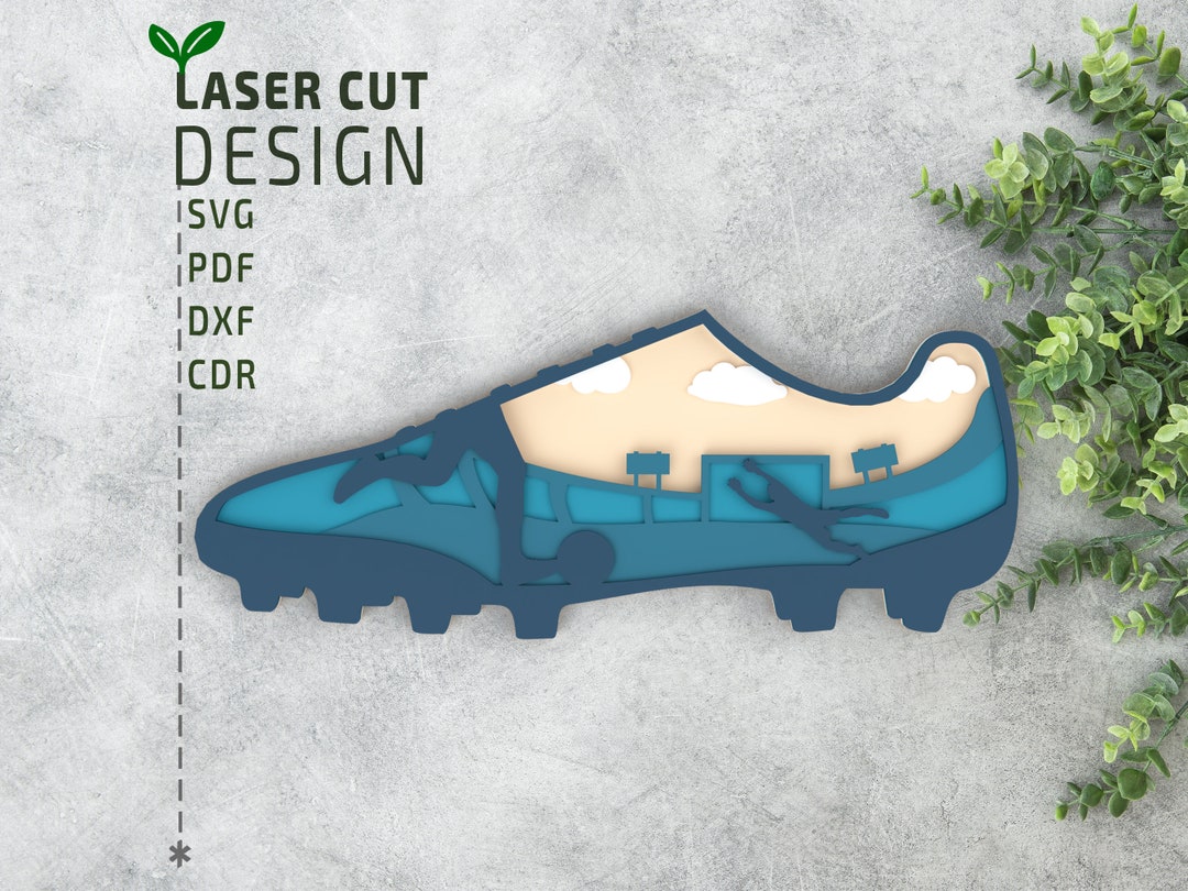 Soccer Boot Laser Cut Files SVG, Layered SVG, Multilayer Laser Cut File ...