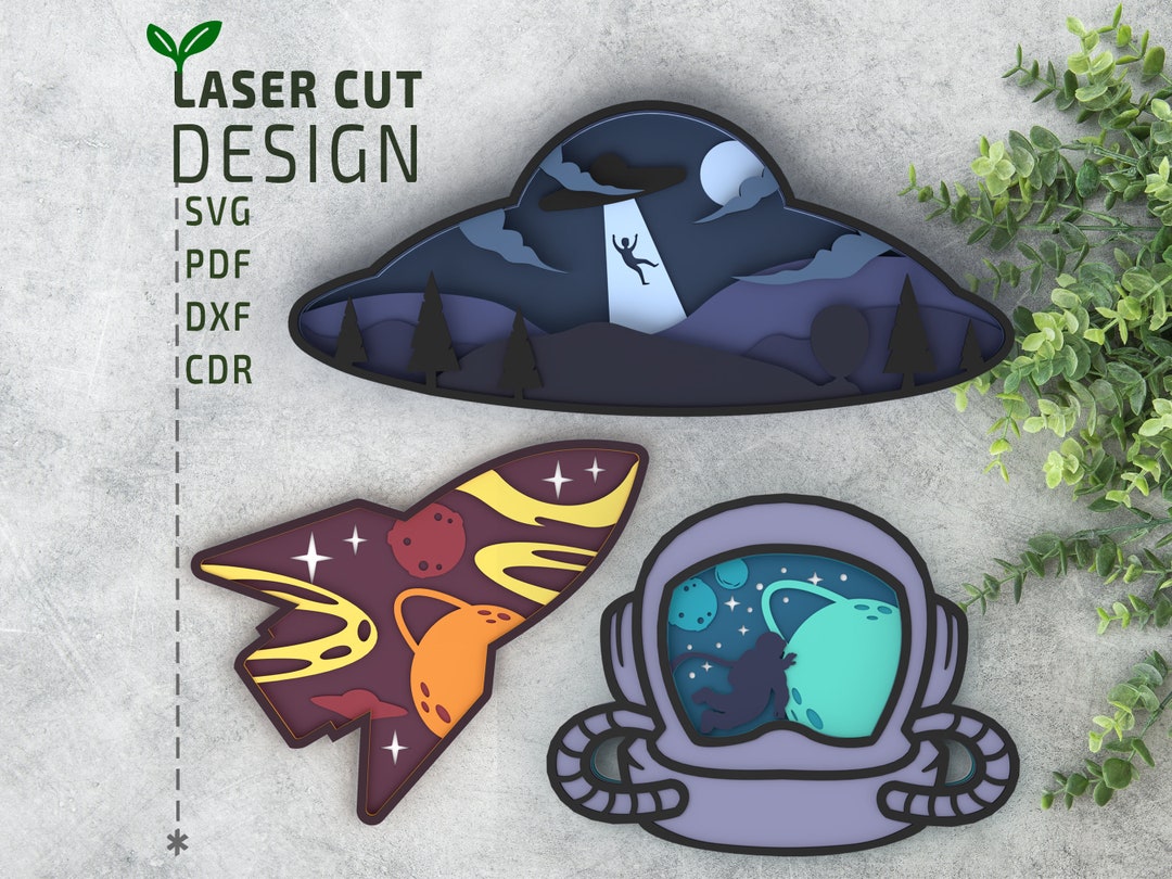 Space Bundle Laser Cut File SVG, Layered SVG, Multilayer SVG, 3d Svg ...
