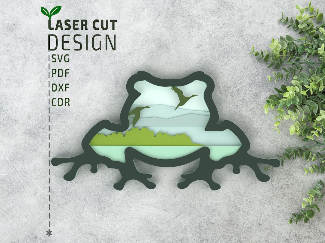 Frog SVG Laser Cut Files, Layered Svg, Multilayer Svg, 3d Svg ...
