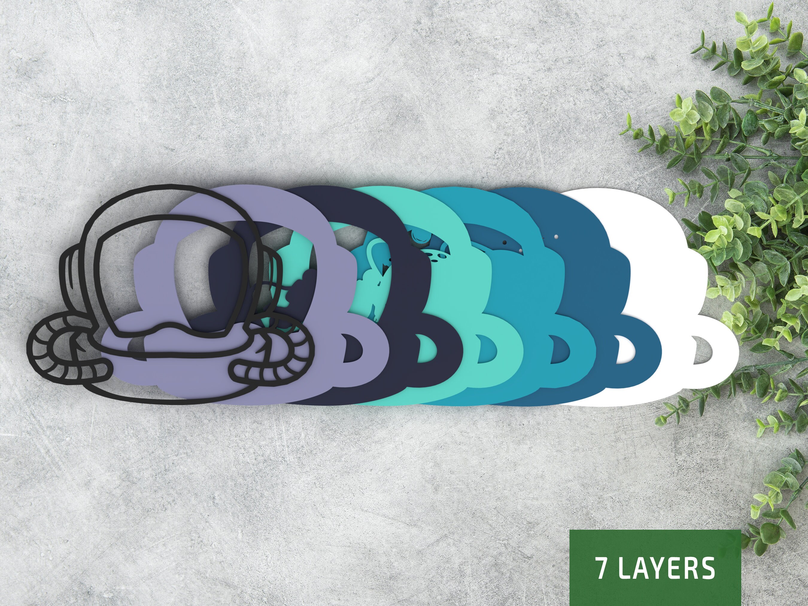 Space SVG Laser Cut Files: 3D Layered Galaxy Decor (digital Download ...