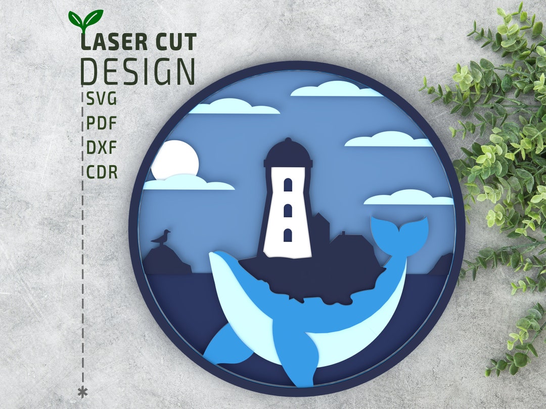 Sea Ornament Nautical SVG Laser Cut Files, Layered SVG, Multilayered ...