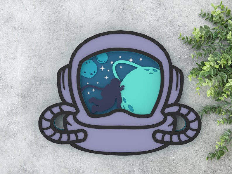 Space SVG Laser Cut Files: 3D Layered Galaxy Decor (digital Download ...