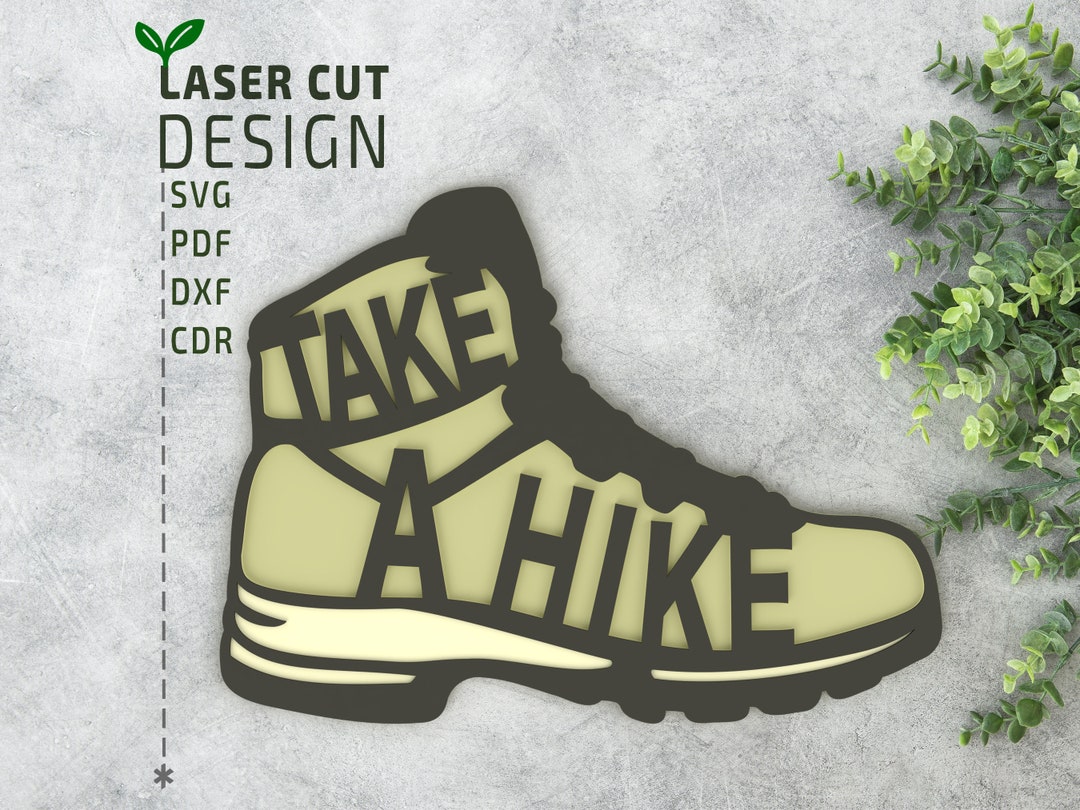 Hiking Sign Layered SVG, Laser Cut Files, 3d Svg, Multilayer Svg ...