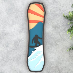 Snowboard Bundle SVG Laser Cut Files, Multilayer Svg, Layered Svg, 3d ...