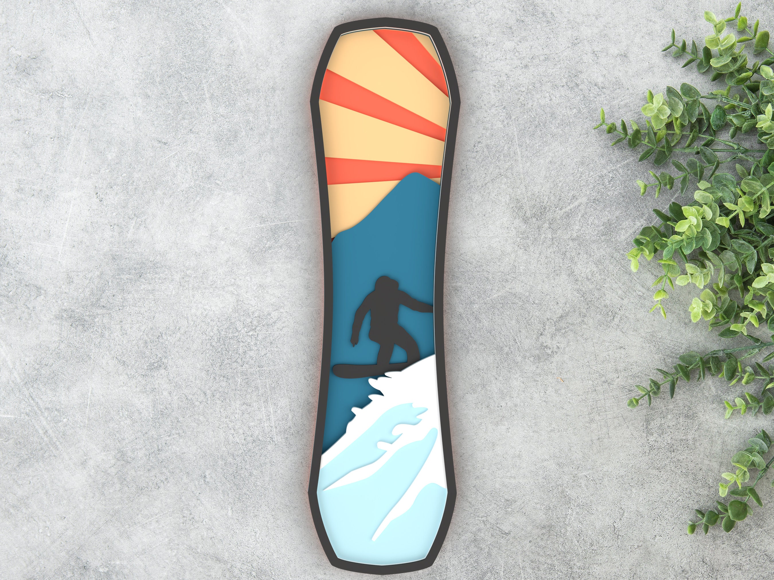 Snowboard Bundle SVG Laser Cut Files, Multilayer Svg, Layered Svg, 3d SVG, Glowforge Files ...