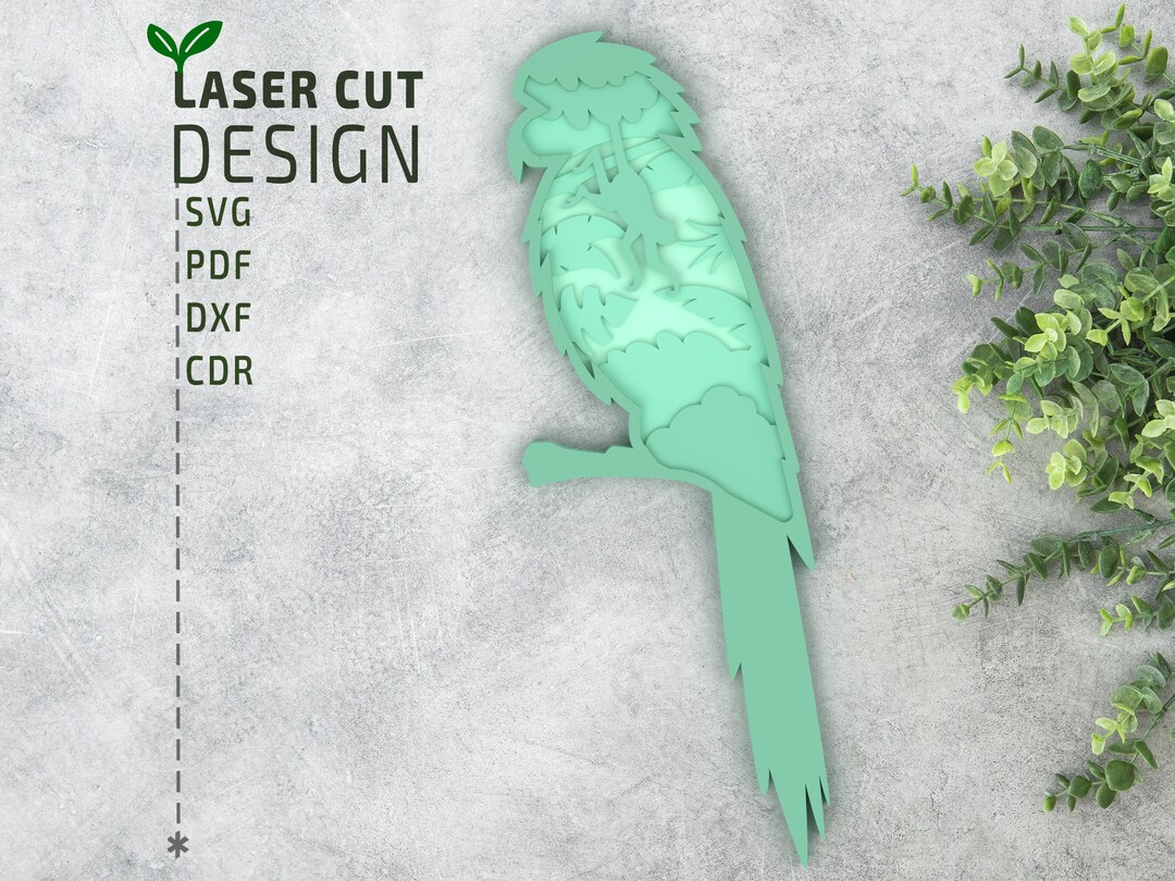 Parrot SVG Laser Cut Files, Layered Svg, Multilayer Svg, 3d Svg ...