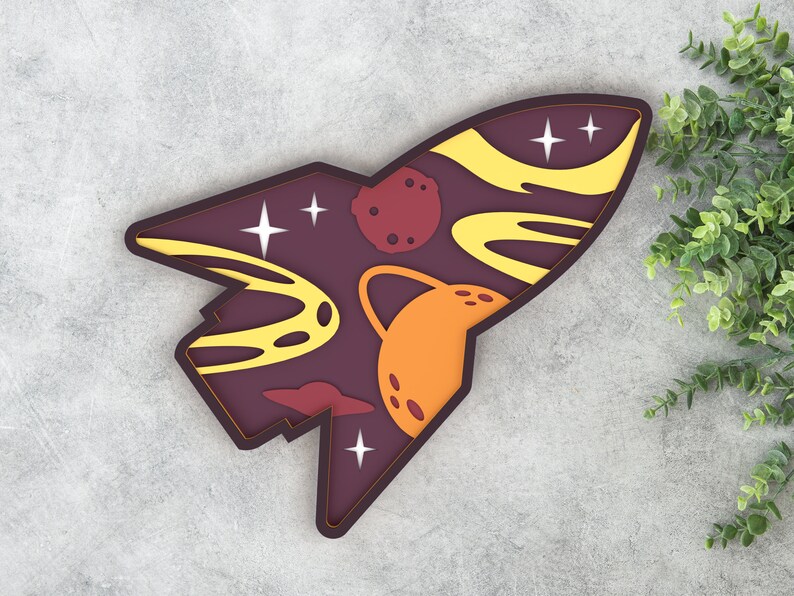 Space SVG Laser Cut Files: 3D Layered Galaxy Decor (digital Download ...