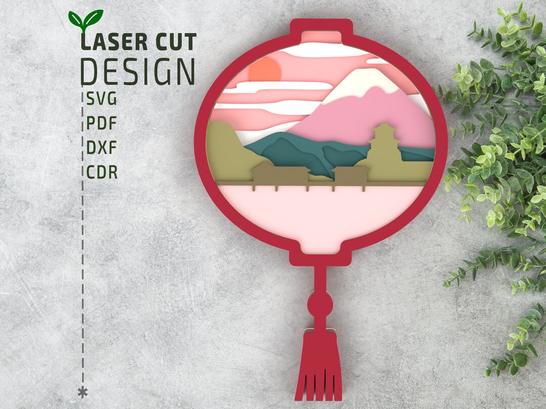 Chinese Lantern SVG Laser Cut Files, Layered Svg, Multilayer Svg, 3d ...