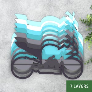 Sportbike Laser Cut File – Layered SVG Multilayer 3D Papercut Design ...