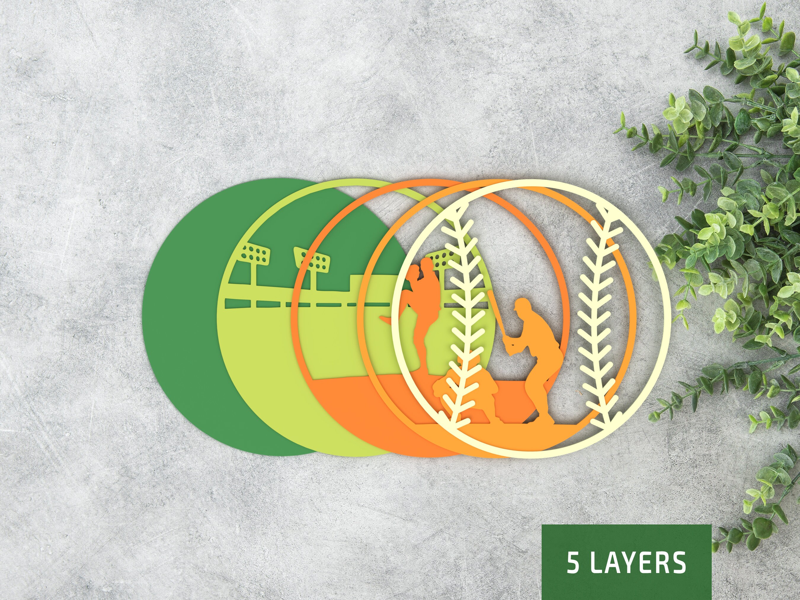 Baseball Ball Layered SVG Cut File for Laser Cutting Paper - Etsy