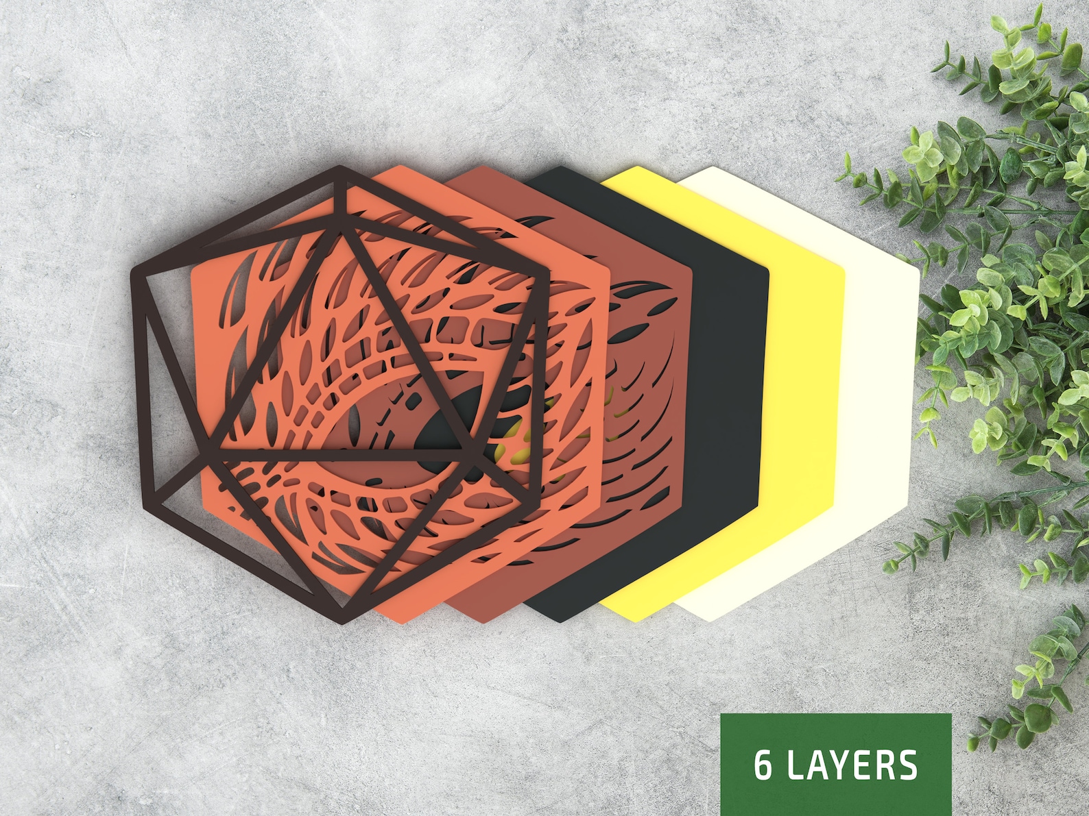 D20 Dice Dragon Eye Layered SVG Laser Cut File for Glowforge ...