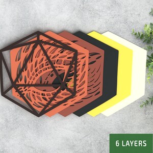 D20 Dice Dragon Eye Layered SVG Laser Cut File for Glowforge ...