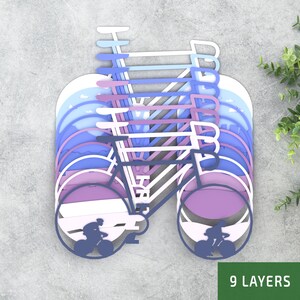 Cycling Laser Cut File – Layered SVG Multilayer 3D Papercut Design for ...