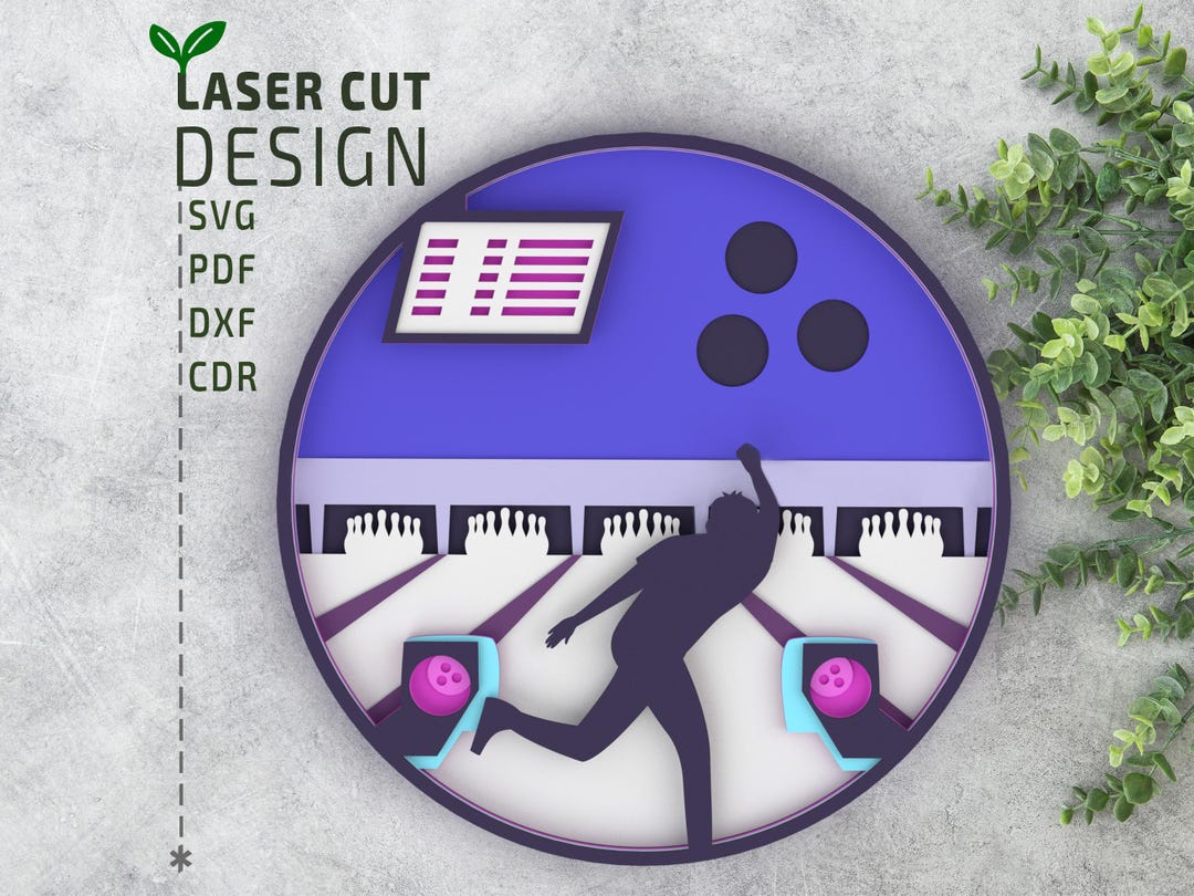 Bowling Layered SVG, Laser Cut Files, Multilayer SVG, 3D Svg, Glowforge ...