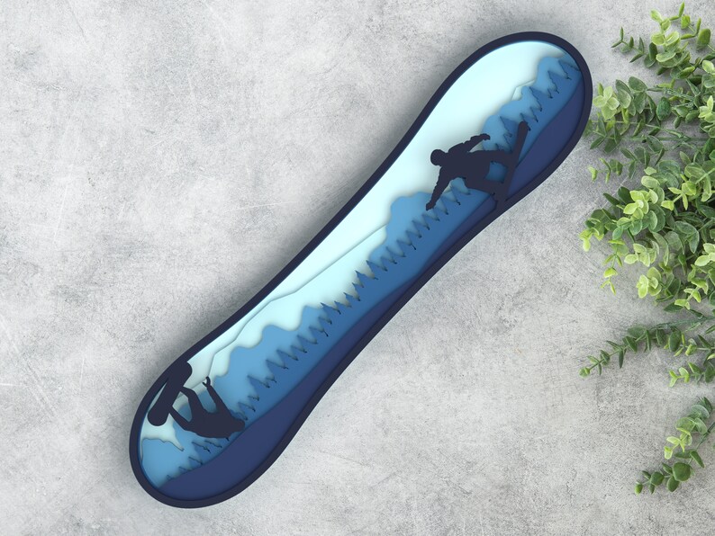 Snowboard Bundle SVG Laser Cut Files, Multilayer Svg, Layered Svg, 3d ...