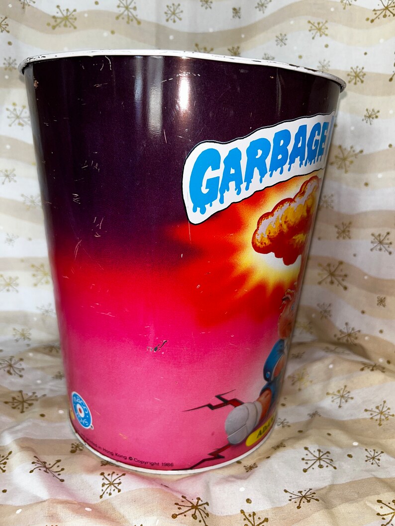 RARE 1985 Placo Toys TOPPS Garbage Pail Kids Adam Bomb Metal Garbage ...